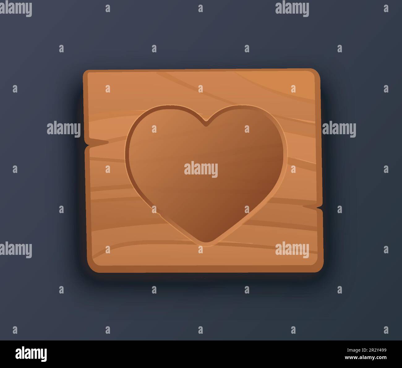 Brown heart on wooden Stock Vector Images - Alamy