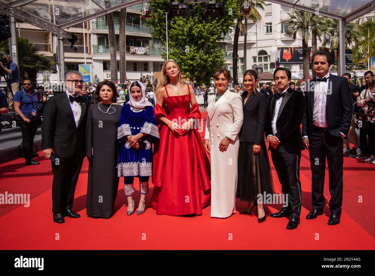 Director Sahra Mani, Jennifer Lawrence and Justine Ciarrocchi pose for ...