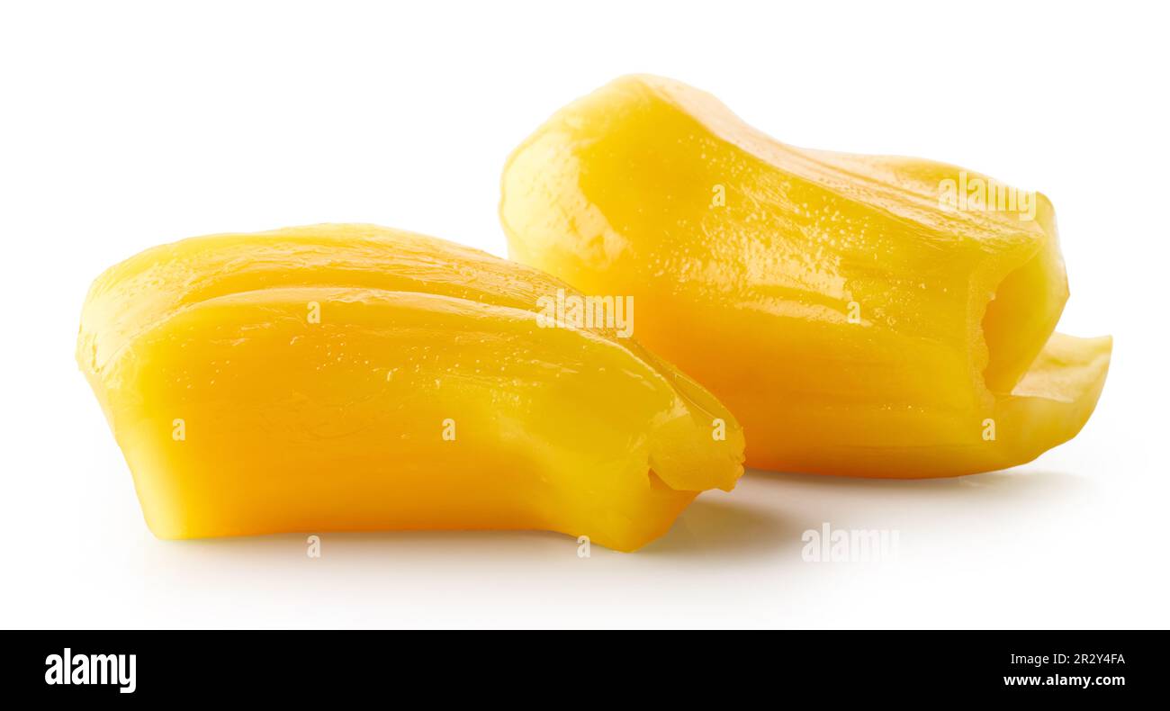 canned jackfruit pieces isolated on white background Stock Photo - Alamy
