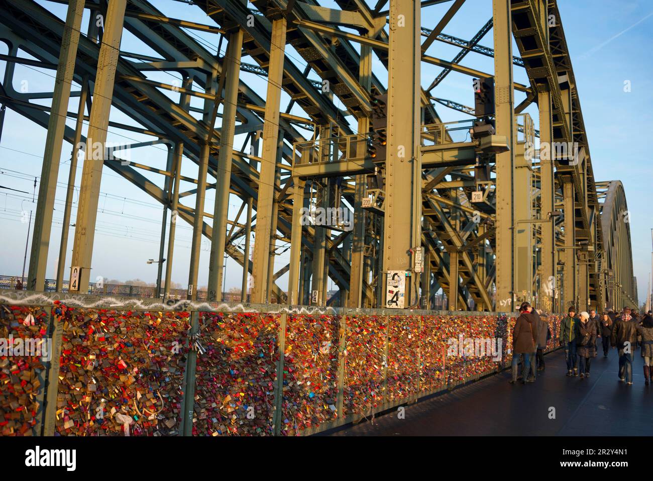 Love locks, Hohenzollern Bridge, Cologne, North Rhine-Westphalia ...
