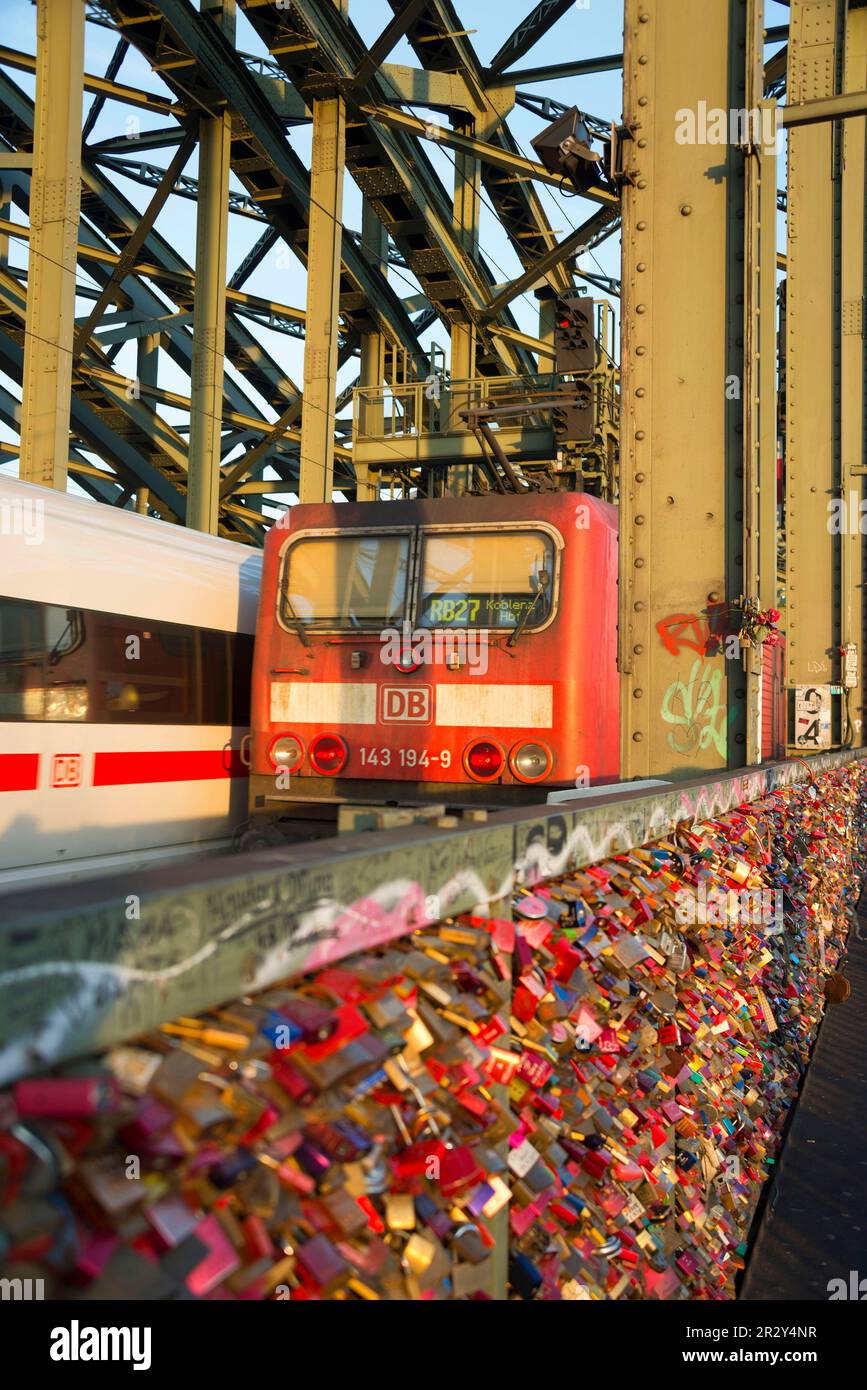 Love locks, Hohenzollern Bridge, Cologne, North Rhine-Westphalia ...