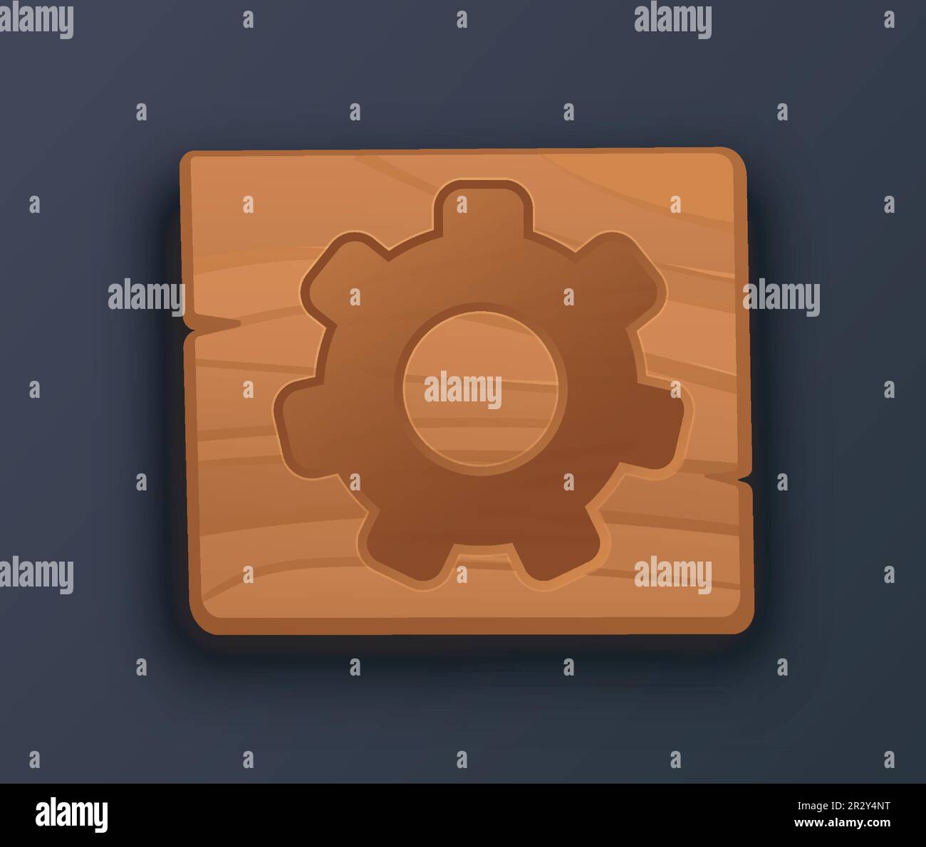 Wooden button game menu Stock Vector Images - Alamy