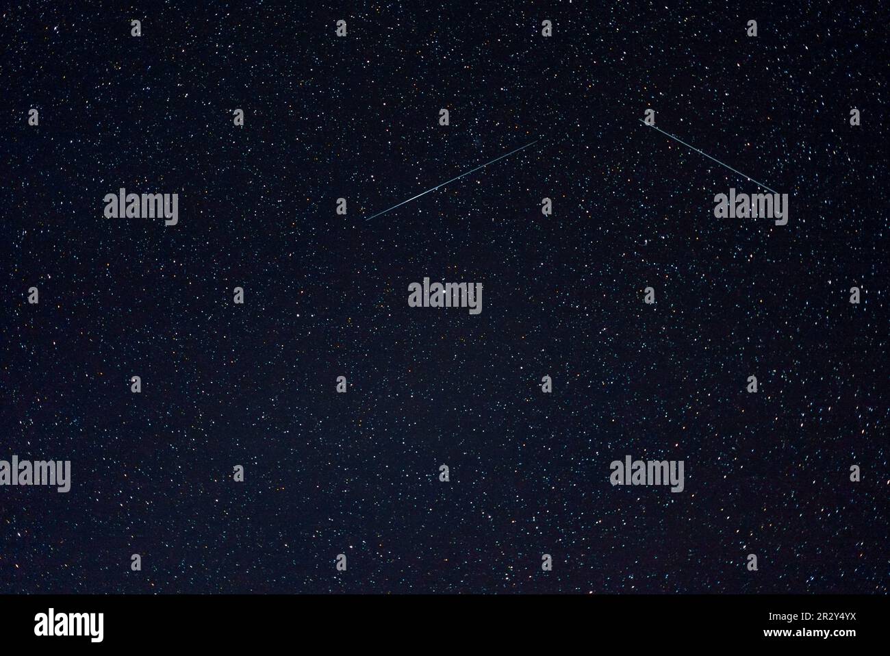 Geminids Meteor Shower with North Star Stars Circling Polaris Night Sky ...