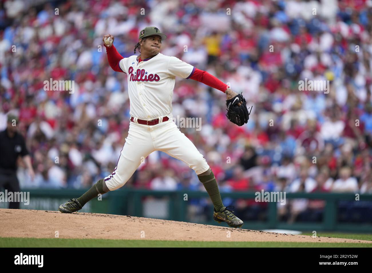 Philadelphia Phillies' Taijuan Walker plays a baseball game, Sunday, May 21, 2023, in ...