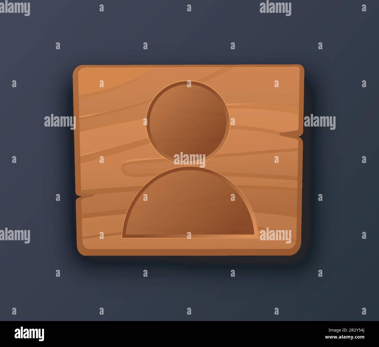 Wooden button avatar Stock Vector Image & Art - Alamy
