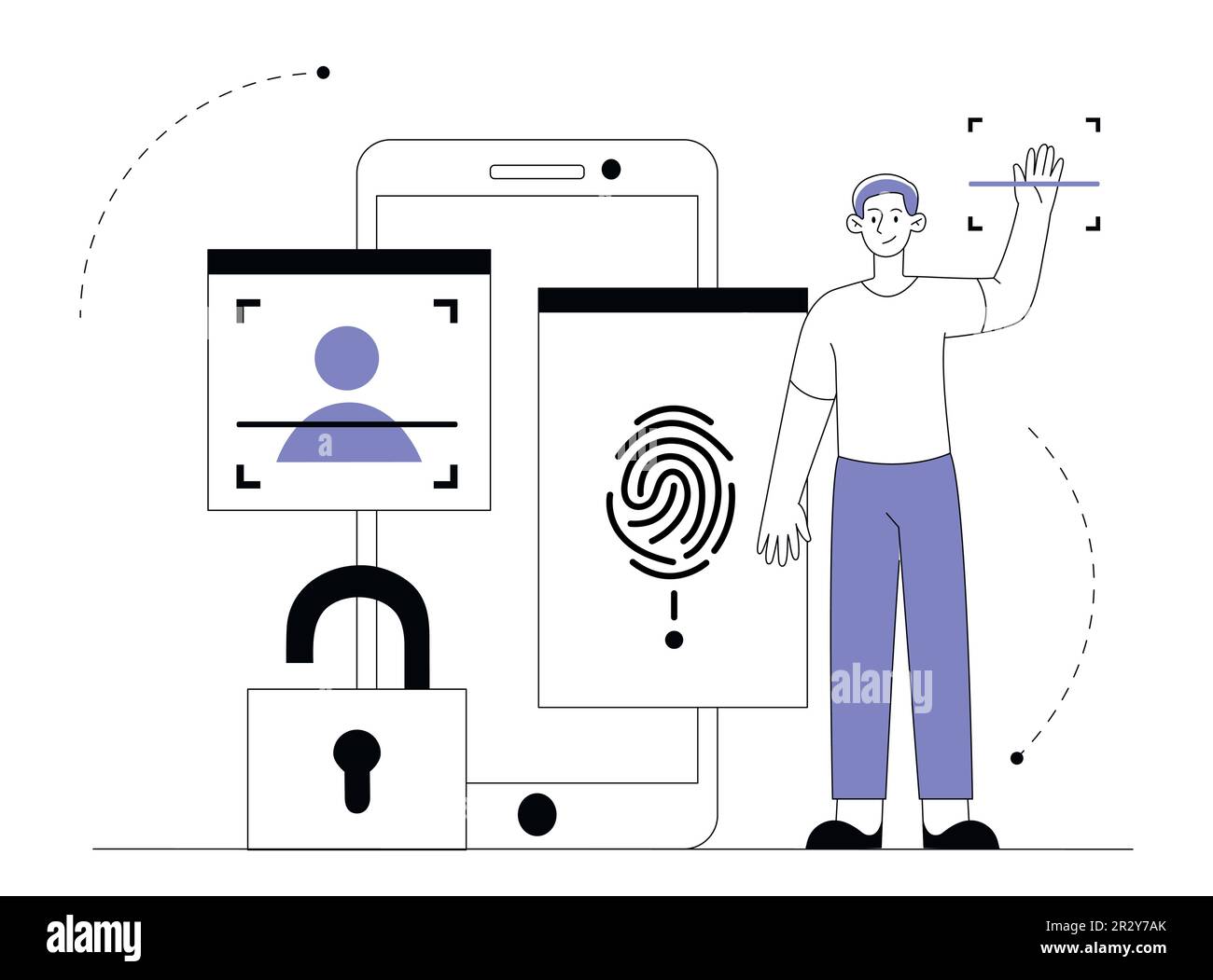 Biometric payment Stock Vector Images - Alamy