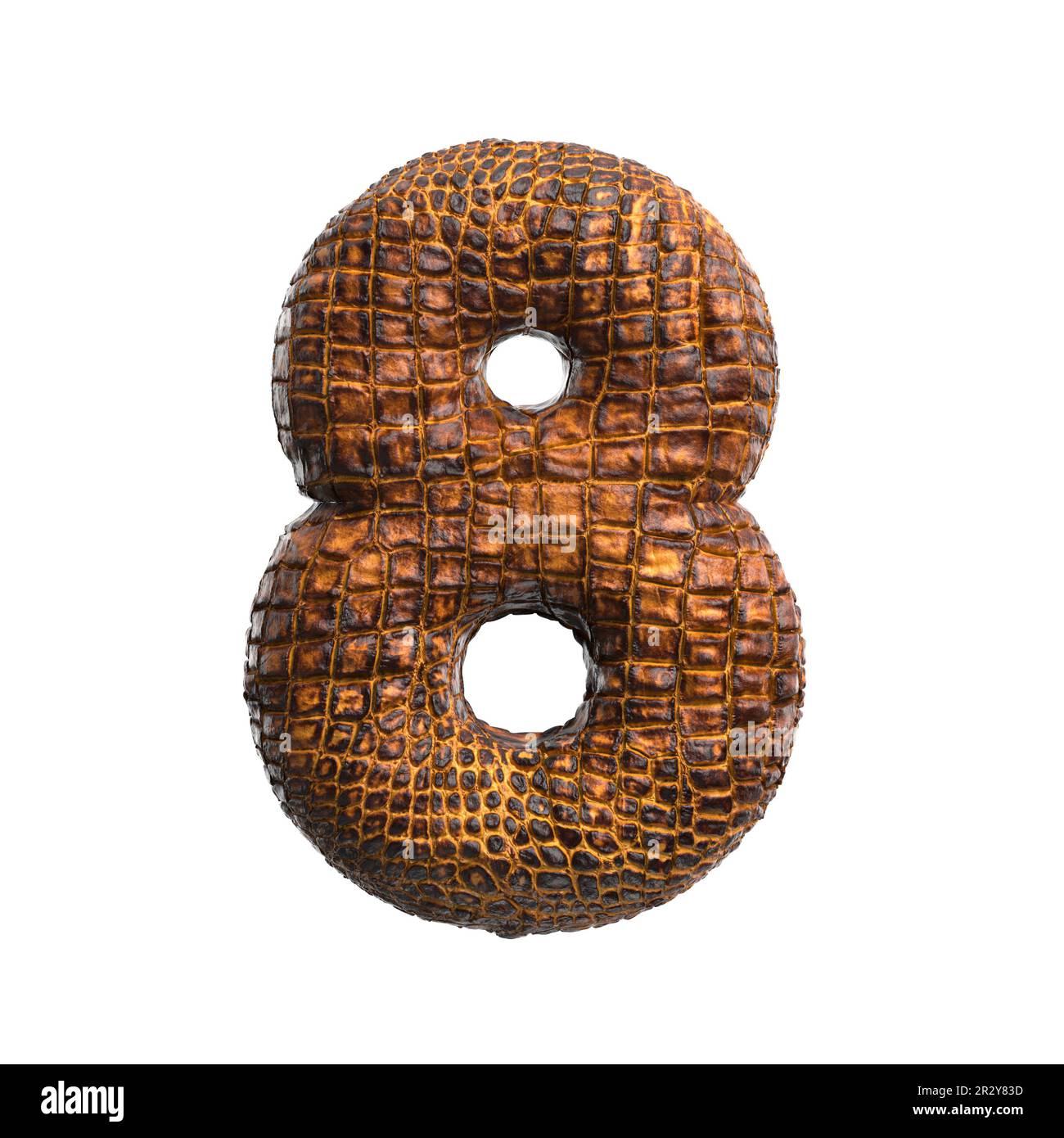 crocodile number 8 - 3d reptile digit - Suitable for wildlife, ecology ...