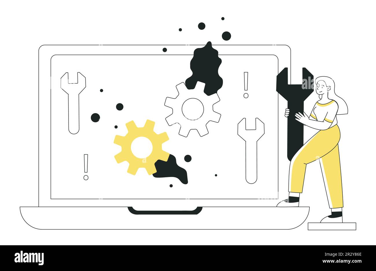 Computer problems concept Stock Vector Image & Art - Alamy