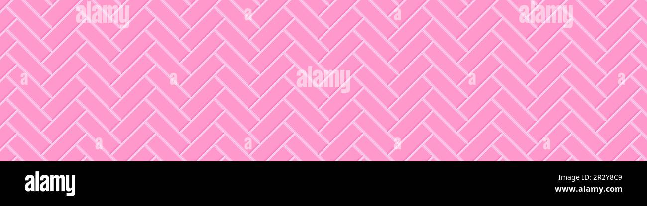 Herringbone pink tile seamless pattern. Ceramic or stone brick wall ...