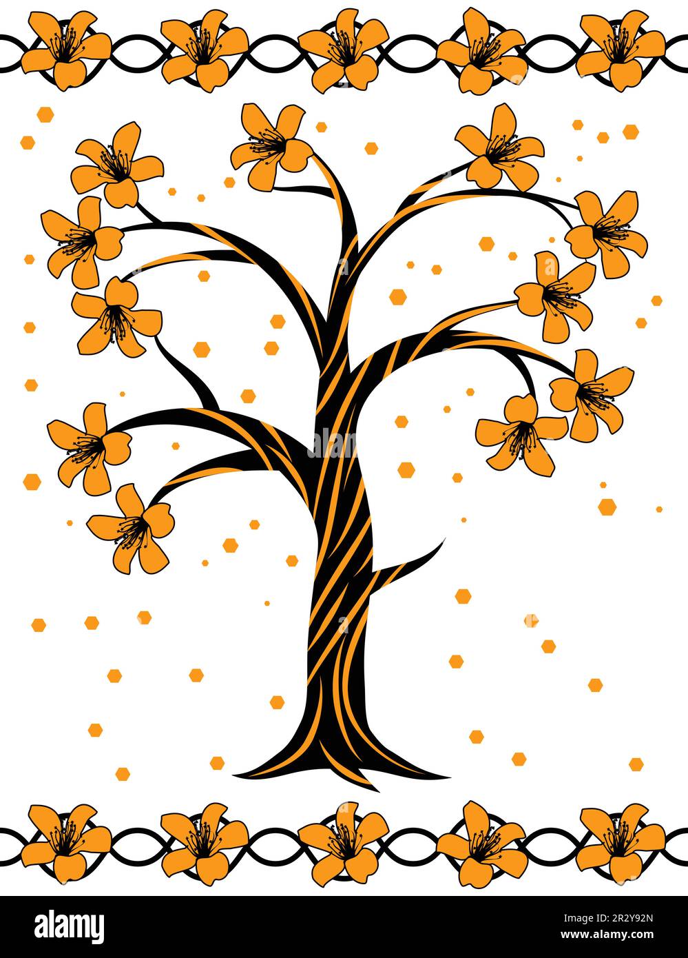 Bicolor tree Stock Vector Images - Alamy