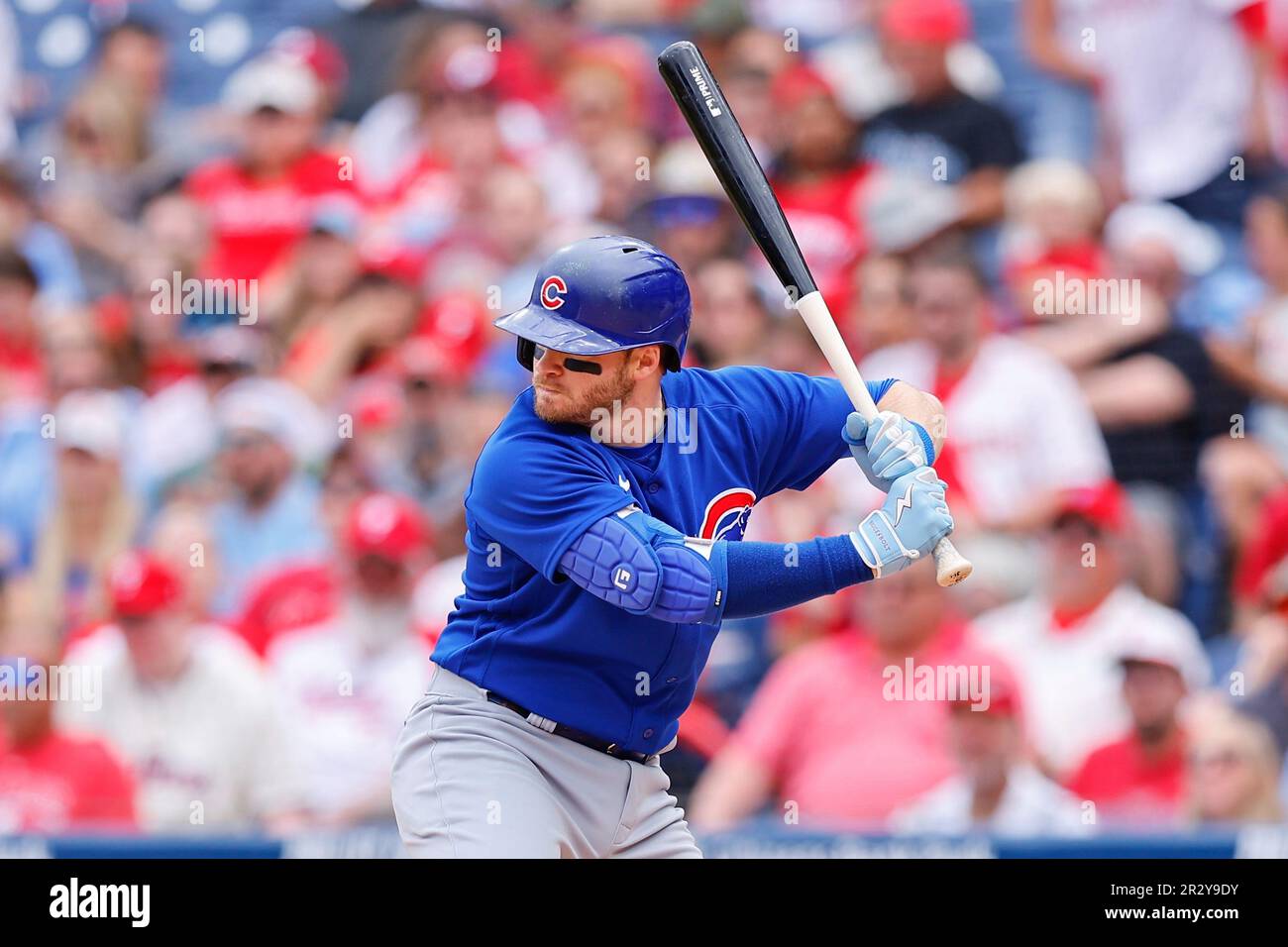 PHILADELPHIA, PA - MAY 21: Ian Happ #8 of the Chicago Cubs at bat ...