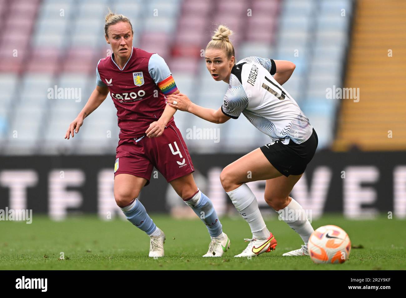 Birmingham, UK. 21st May 2023. Remi Allen of Aston Villa under pressure ...