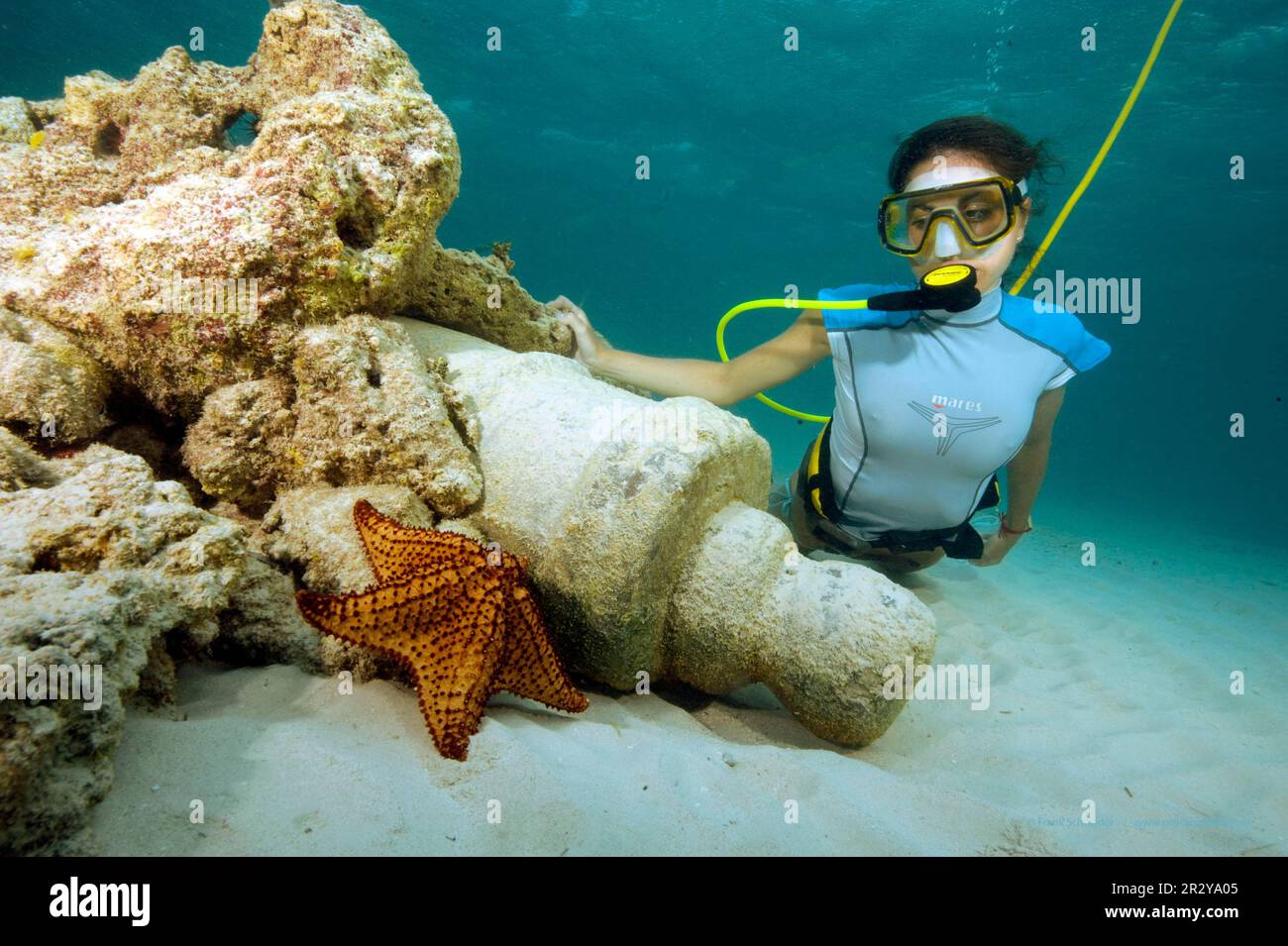 Snuba underwater sports, mix of snorkelling and scuba diving, Dominican ...