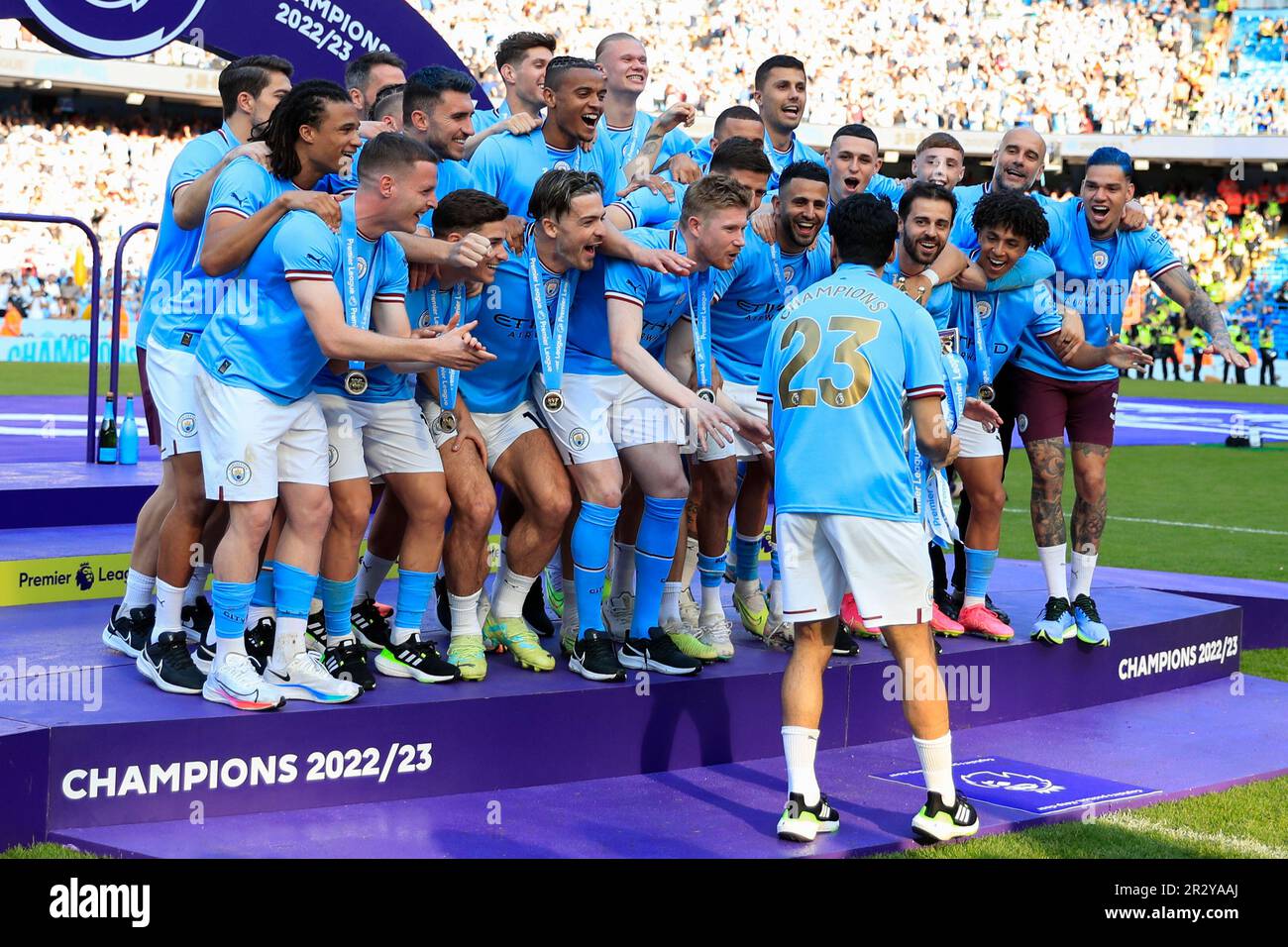 Manchester, UK. 21st May, 2023. Ilkay Gundogan #8 of Manchester City ...