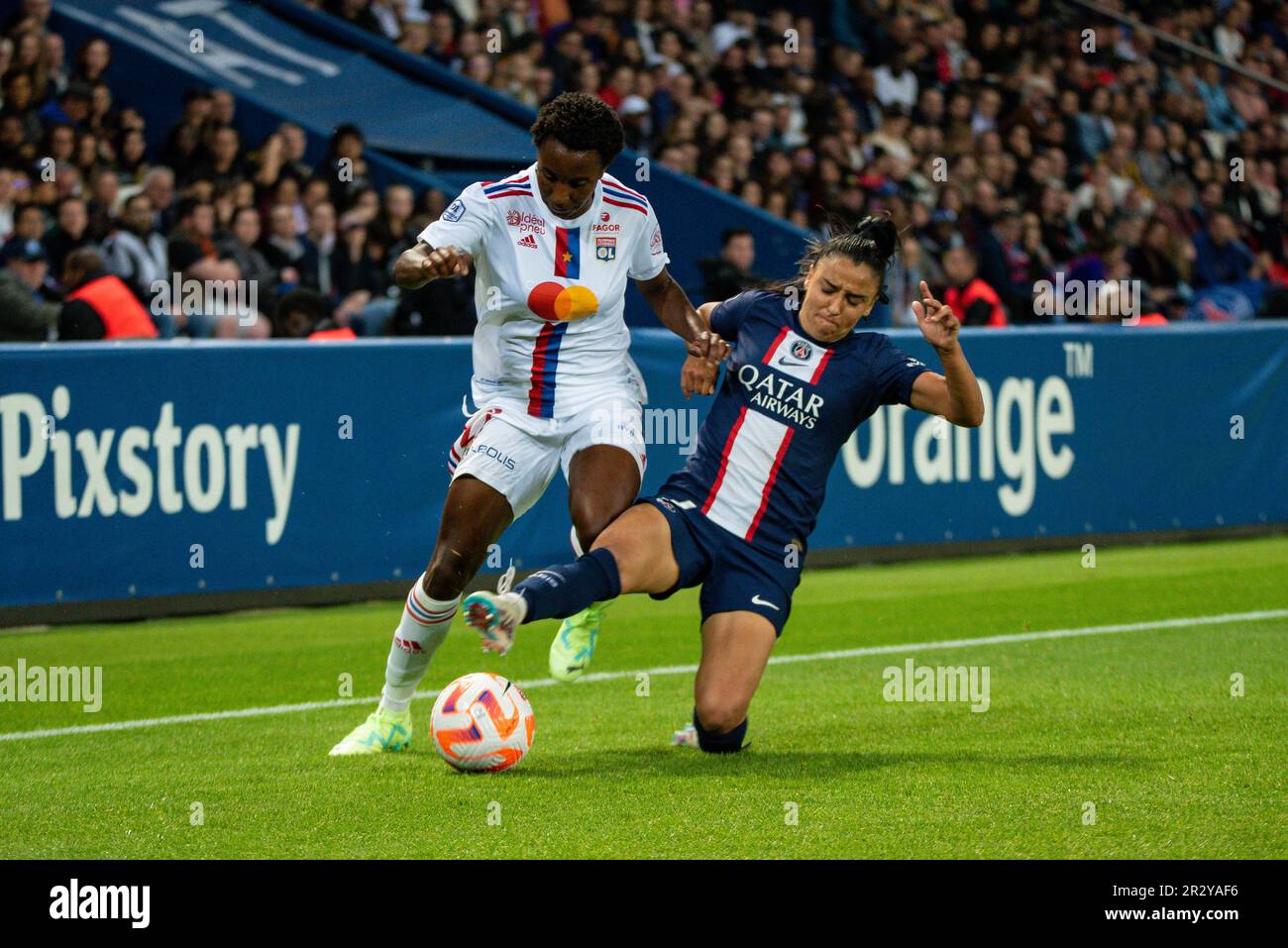 Paris, France. 21st May, 2023. Vicki Becho of Olympique Lyonnais and ...