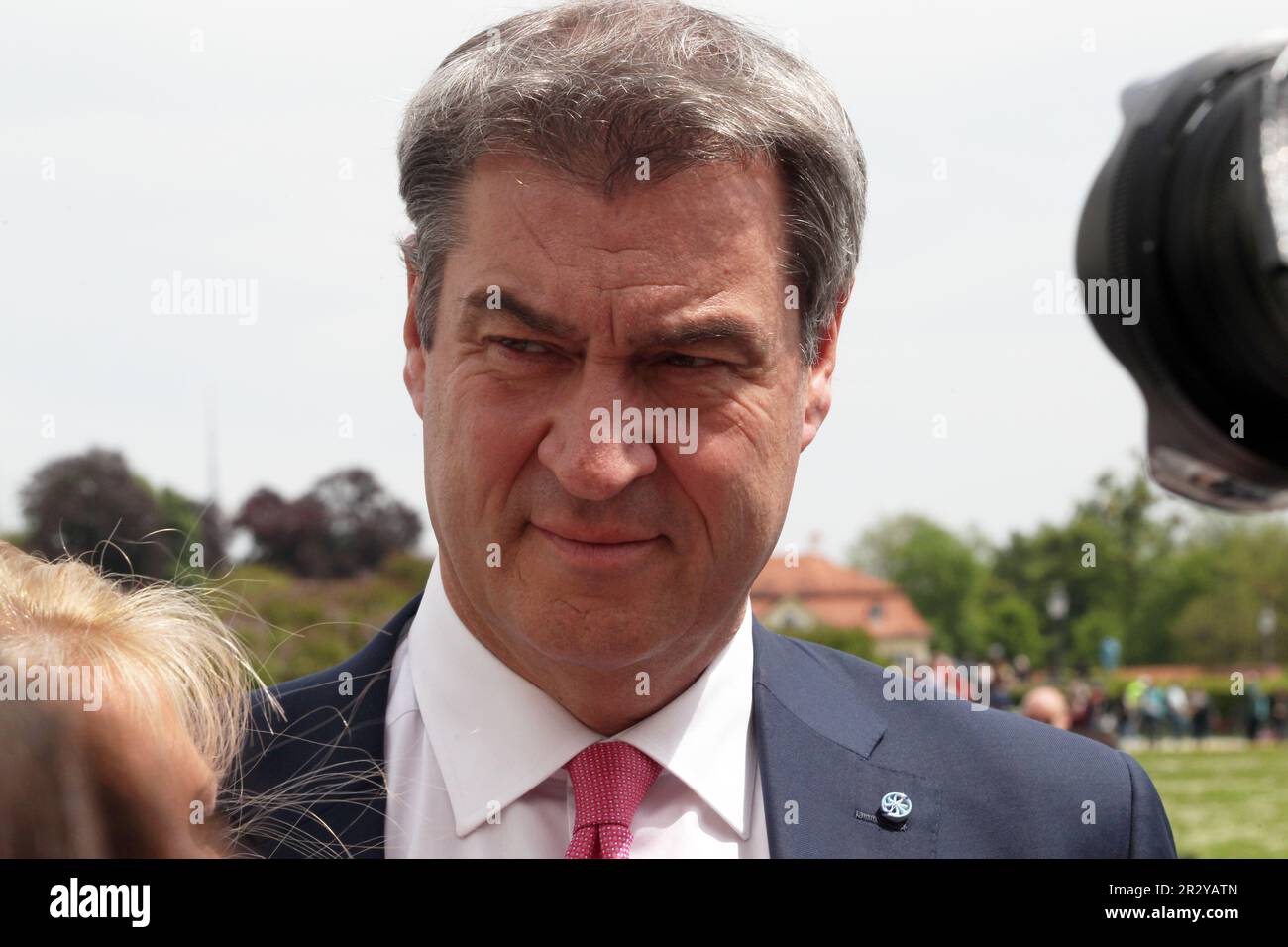 MUNICH, Germany - 20. MAY 2023: Minister PrŠsident Markus SODER has ...