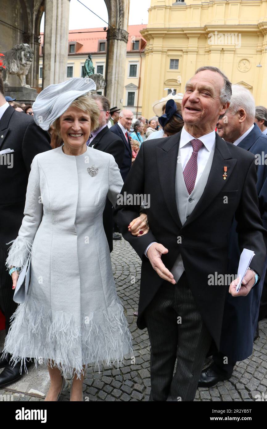 MUNICH, Germany - 20. MAY 2023: guests Prince Ludwig von Bayern and his ...