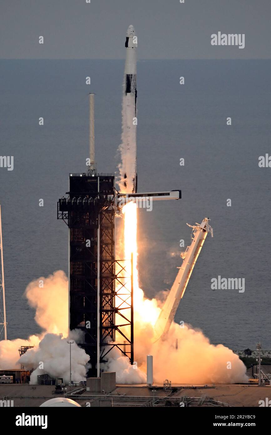 A SpaceX Falcon 9 rocket launches the Axiom Mission 2 crew to the ...