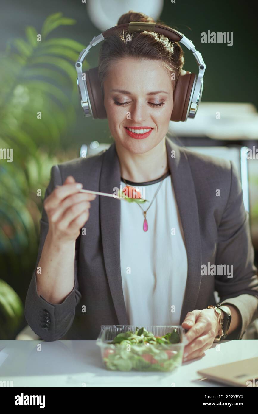 Sustainable workplace happy modern accountant hi-res stock photography ...