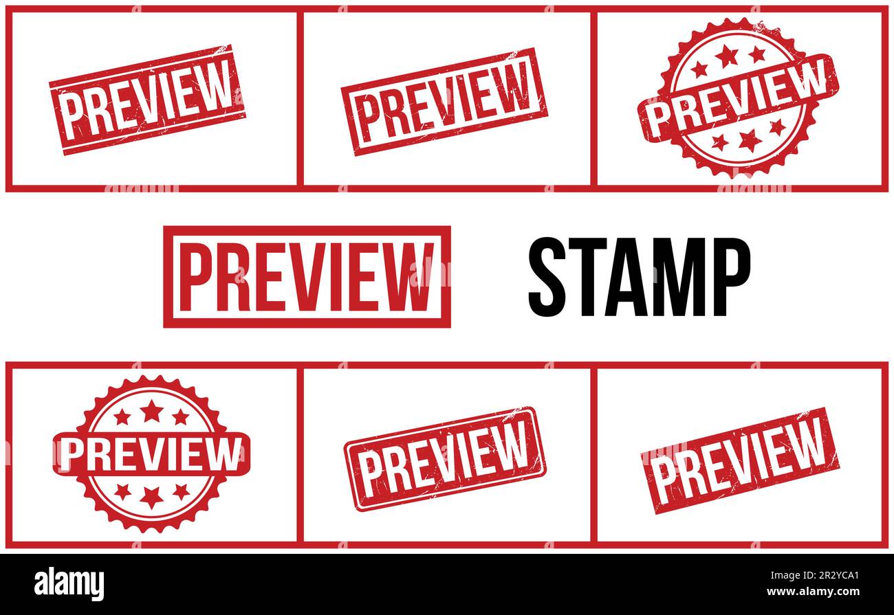 Preview Rubber Stamp Set Vector Stock Vector Image & Art - Alamy