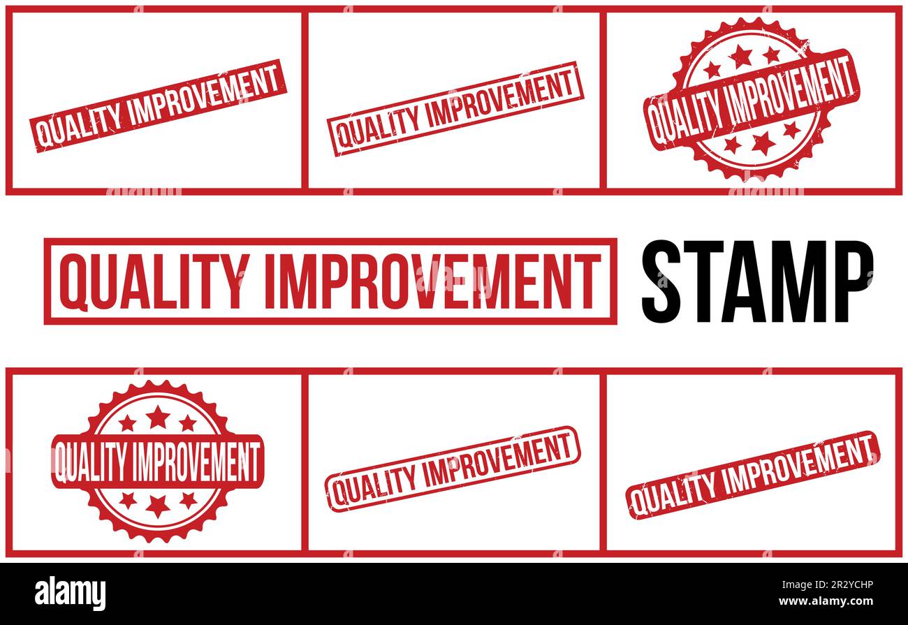 Quality Improvement Rubber Stamp Set Vector Stock Vector Image & Art ...