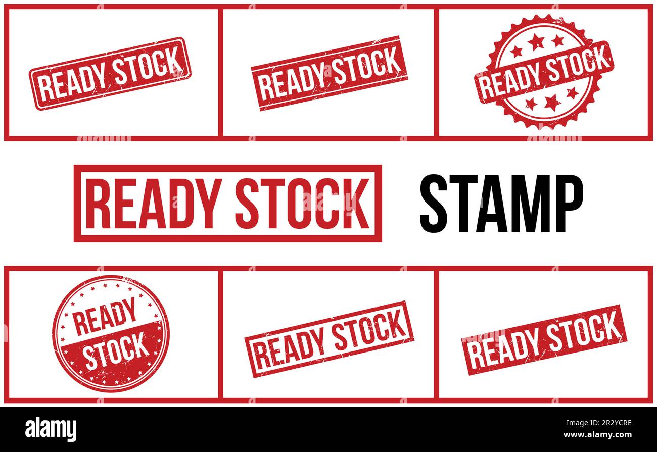 Ready Stock Rubber Stamp Set Vector Stock Vector Image & Art - Alamy