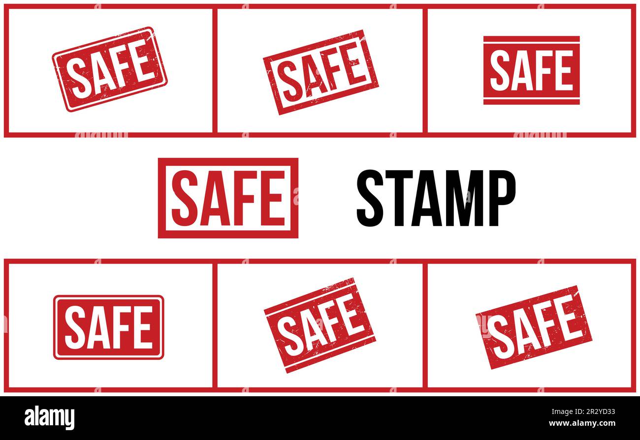 Safe Rubber Stamp Set Vector Stock Vector Image & Art - Alamy