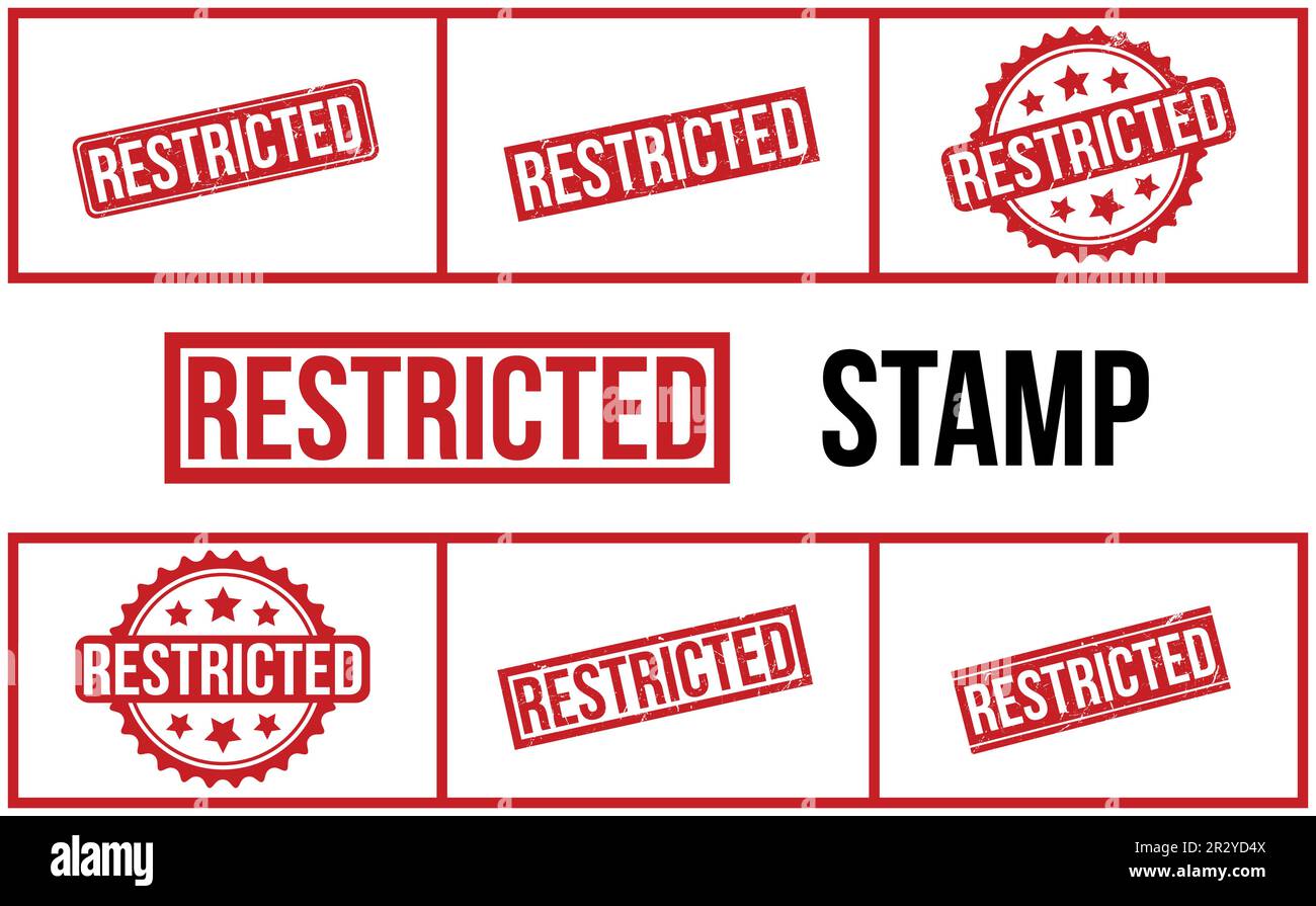 Restricted Rubber Stamp Set Vector Stock Vector Image & Art - Alamy