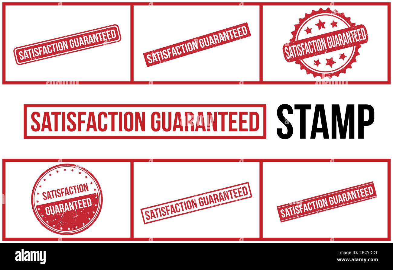 Satisfaction Guaranteed Rubber Stamp Set Vector Stock Vector Image & Art - Alamy