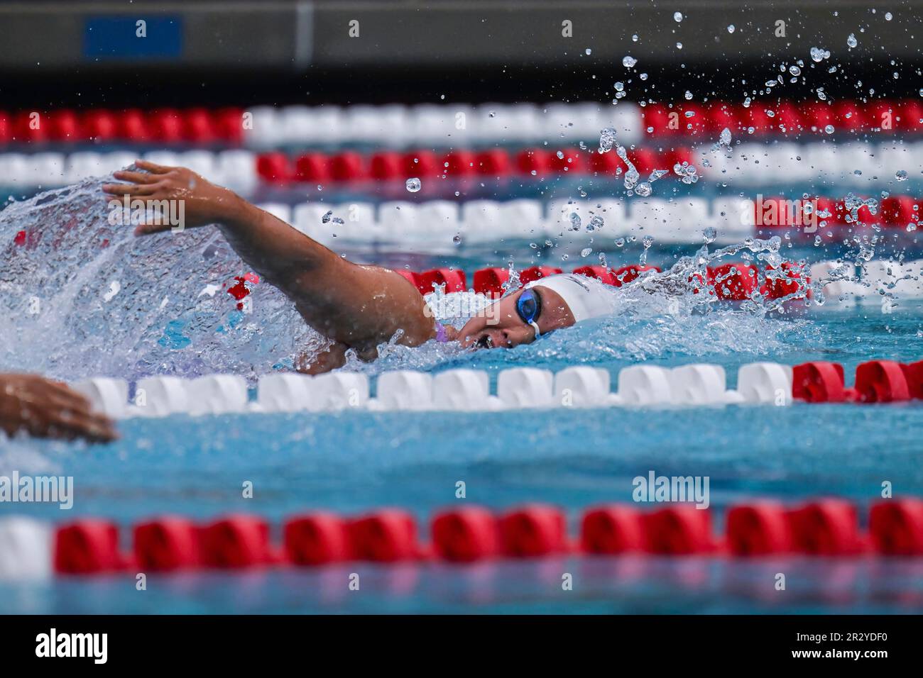 May 19, 2023: Kayla Han, La Mirada Armada, wins in lane 5 of the 400m ...