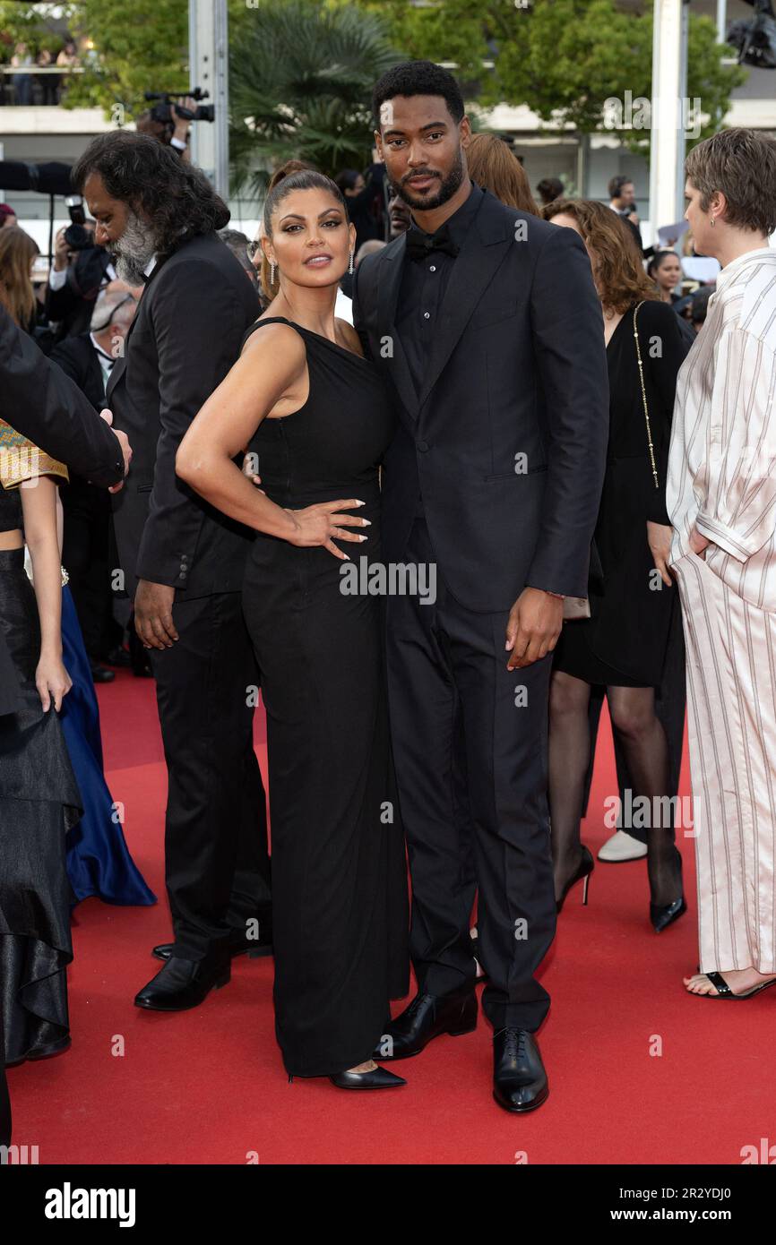 Cannes, France. 21st May, 2023. Djebril Zonga and Nawell Madani attend ...