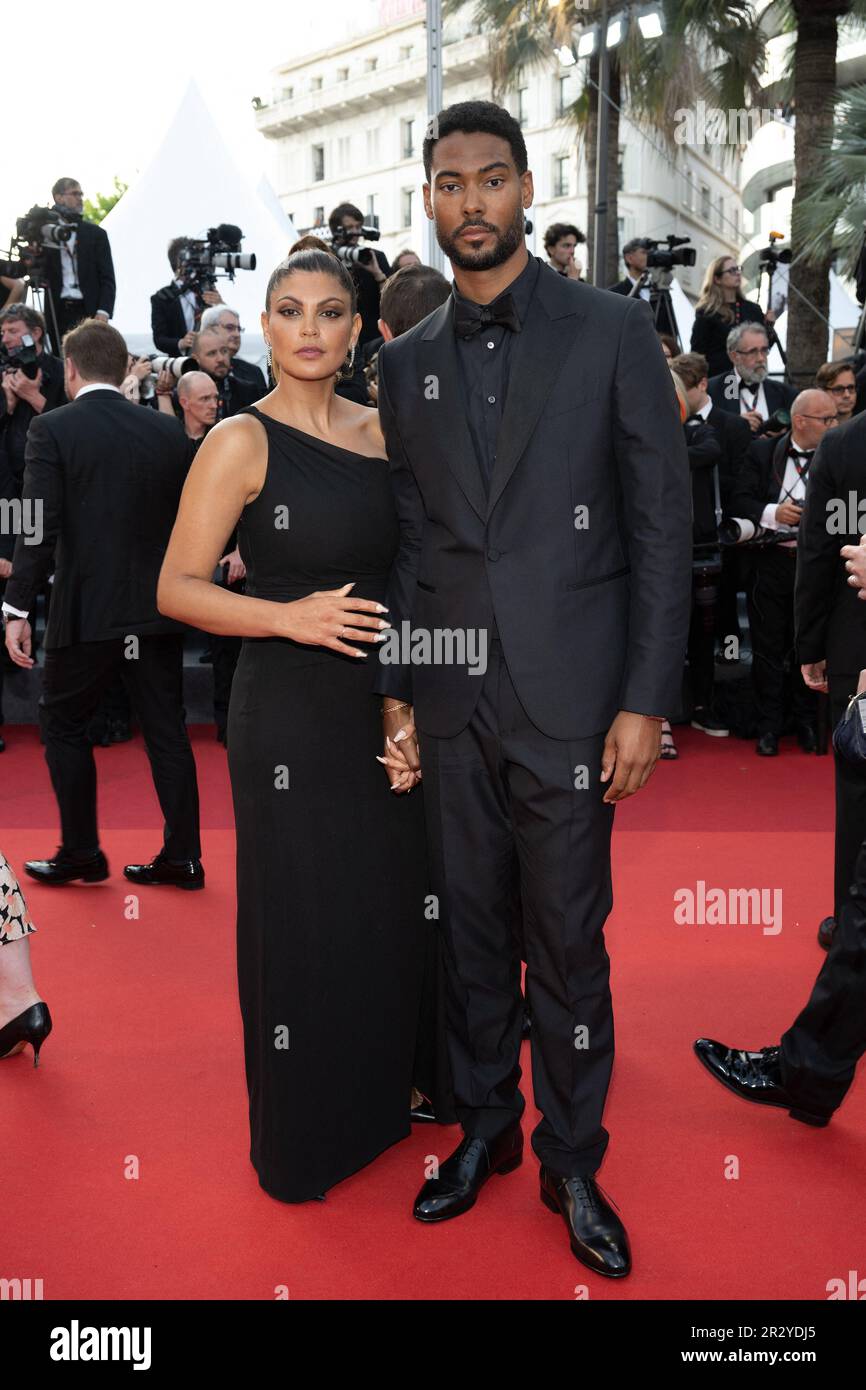 Cannes, France. 21st May, 2023. Djebril Zonga and Nawell Madani attend ...