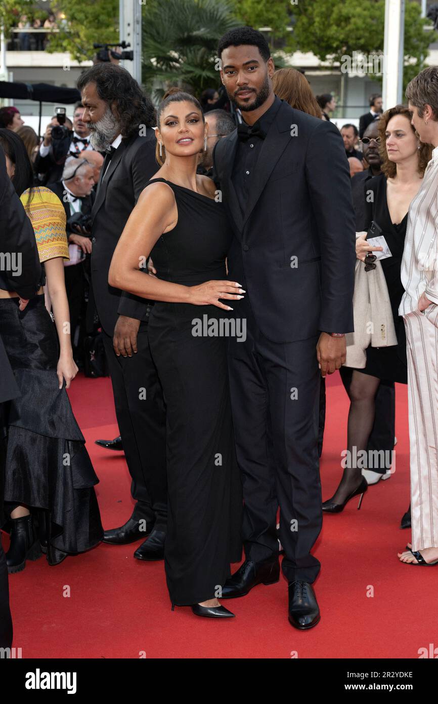 Cannes, France. 21st May, 2023. Djebril Zonga and Nawell Madani attend ...