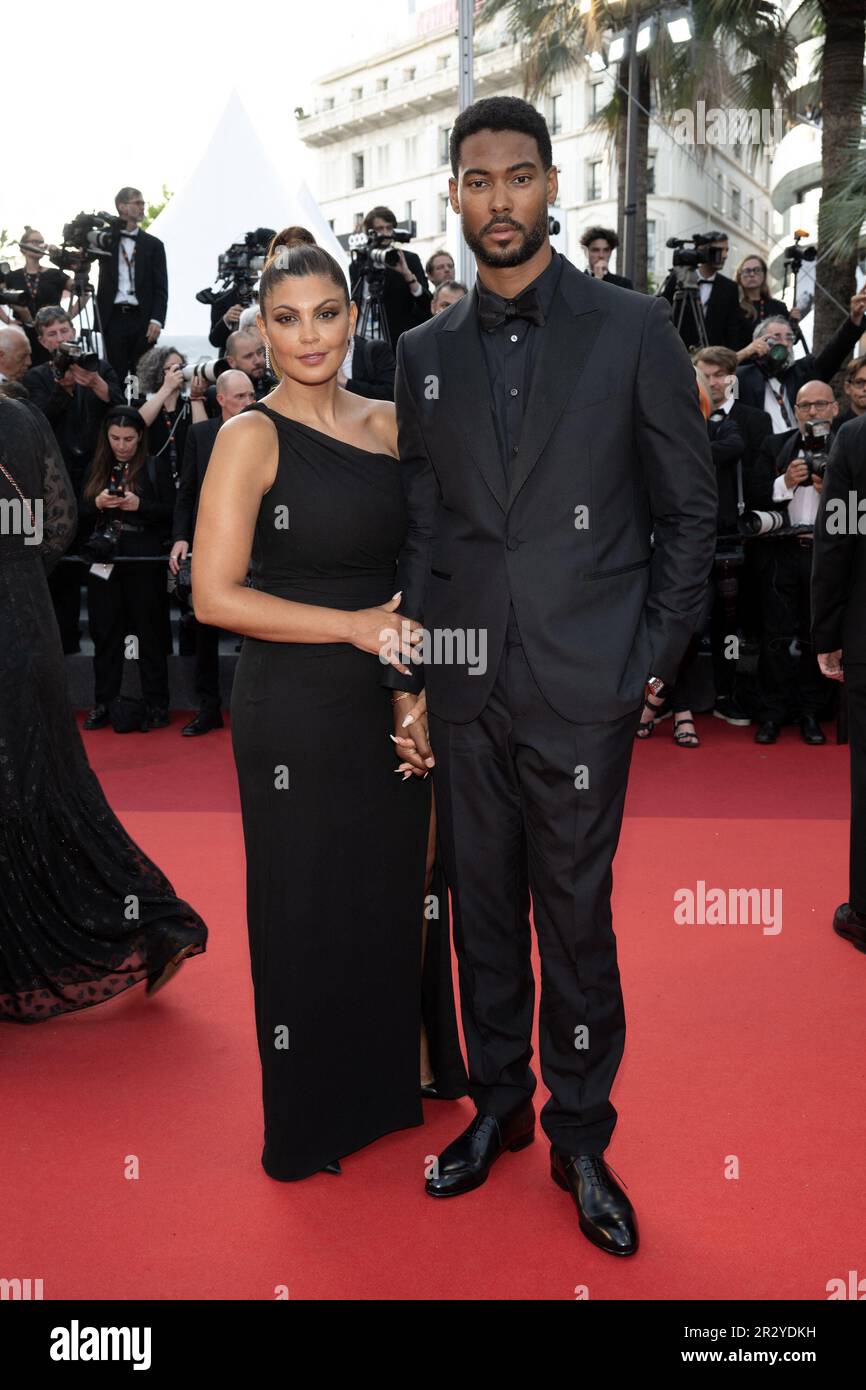Cannes, France. 21st May, 2023. Djebril Zonga and Nawell Madani attend ...