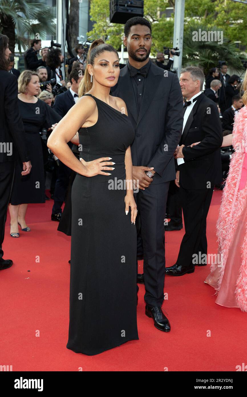 Cannes, France. 21st May, 2023. Djebril Zonga and Nawell Madani attend ...