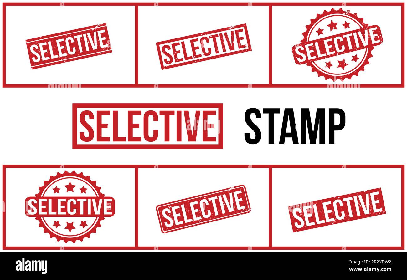 Selective Rubber Stamp Set Vector Stock Vector Image & Art - Alamy