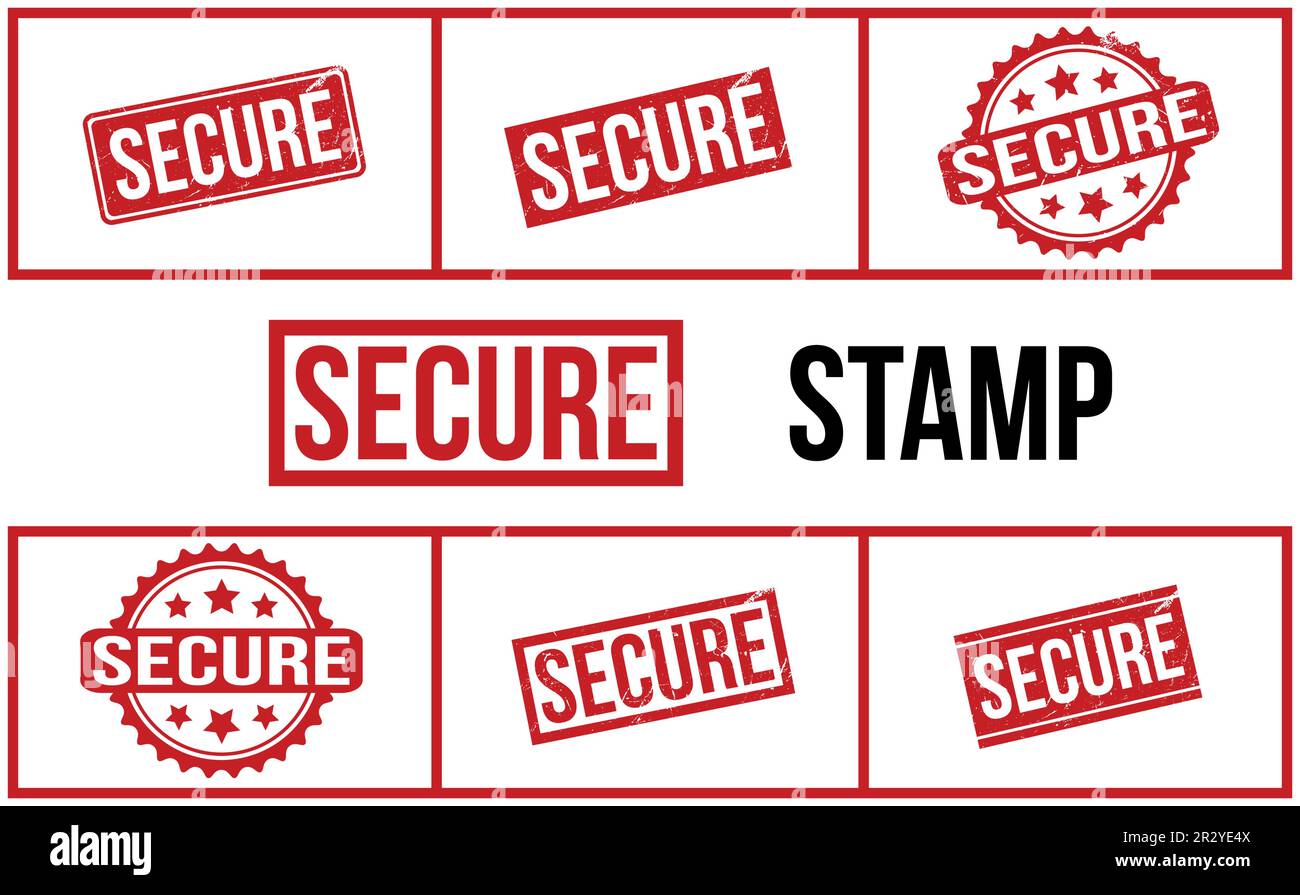 Secure Rubber Stamp Set Vector Stock Vector Image & Art - Alamy