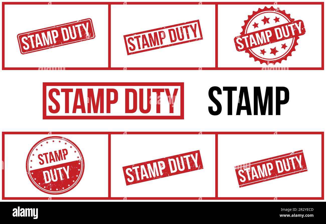 Stamp Duty Rubber Stamp Set Vector Stock Vector Image & Art - Alamy
