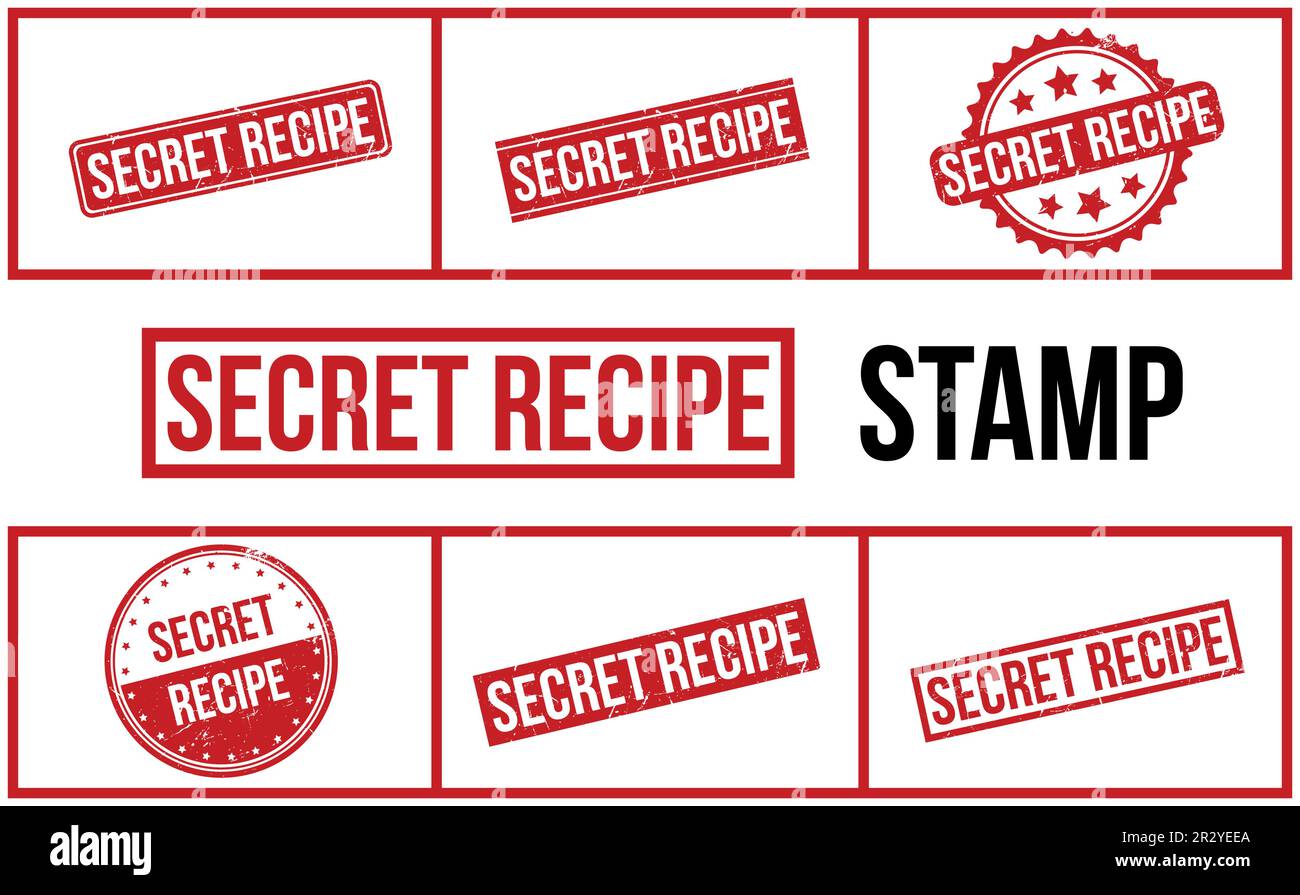 Secret recipe rubber stamp hi-res stock photography and images - Alamy