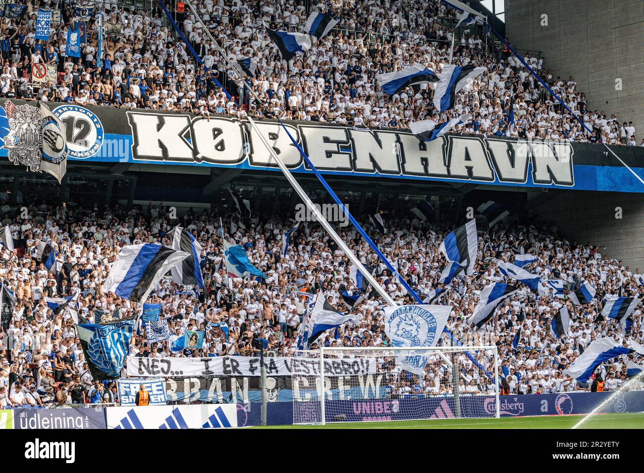 Copenhagen, Denmark. 21st May, 2023. Football fans of FC Copenhagen ...