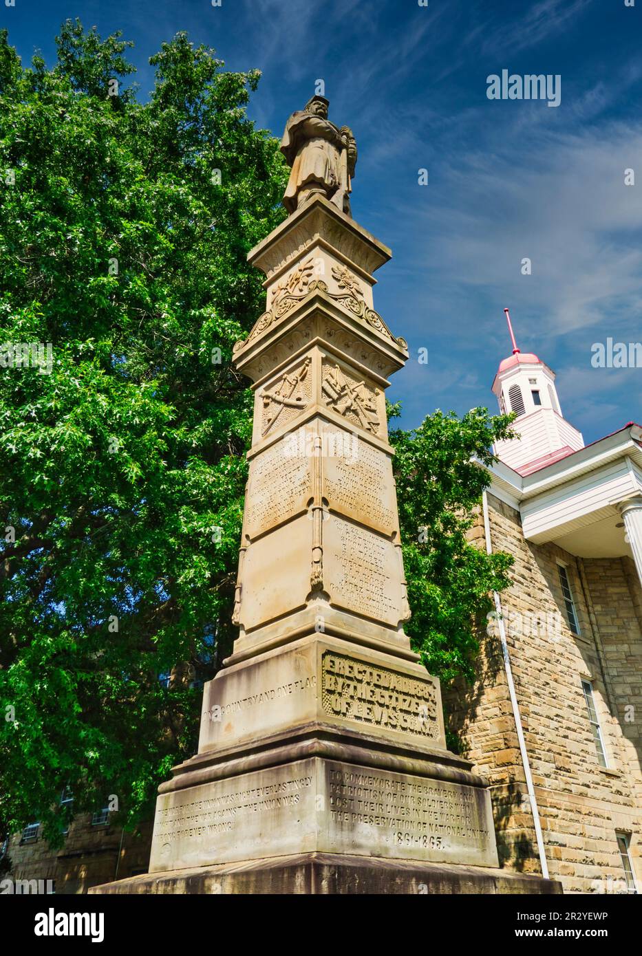 The Union Monument in Vanceburg in Lewis County, Kentucky Stock Photo ...