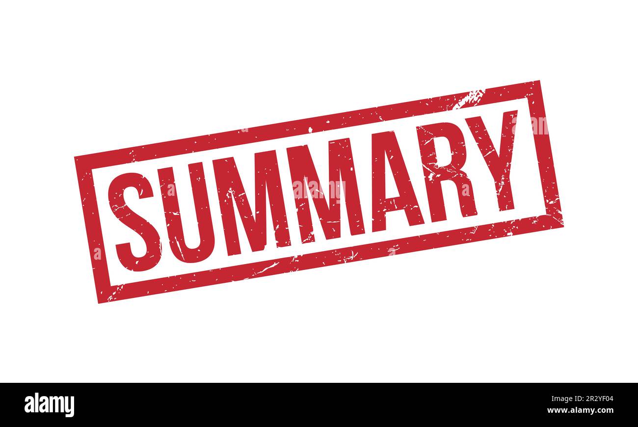 Summary Rubber Stamp Seal Vector Stock Vector Image & Art - Alamy