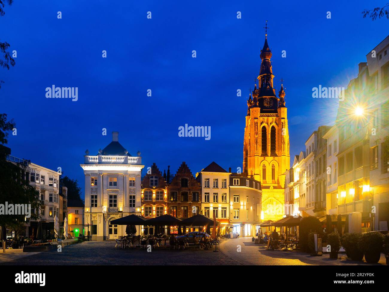 Central Square of Belgian city of Kortrijk Stock Photo - Alamy