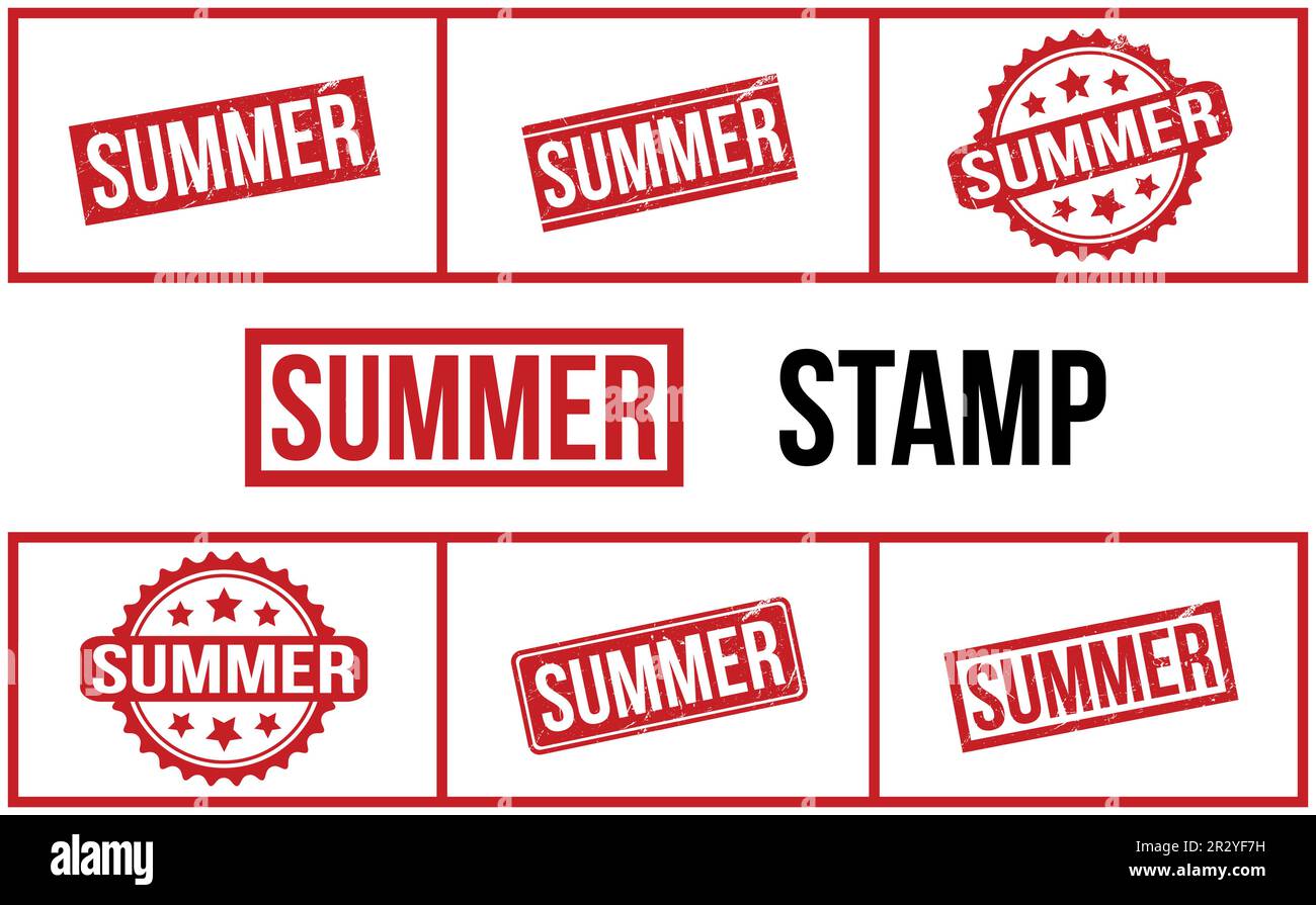 Summer rubber stamp hi-res stock photography and images - Alamy