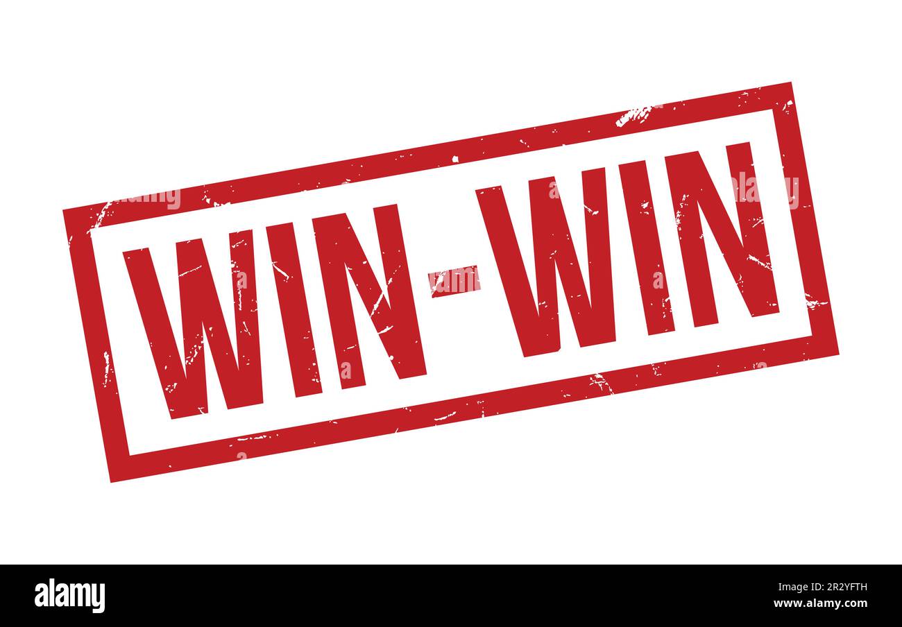 Red Win-Win Rubber Stamp Seal Vector Stock Vector Image & Art - Alamy