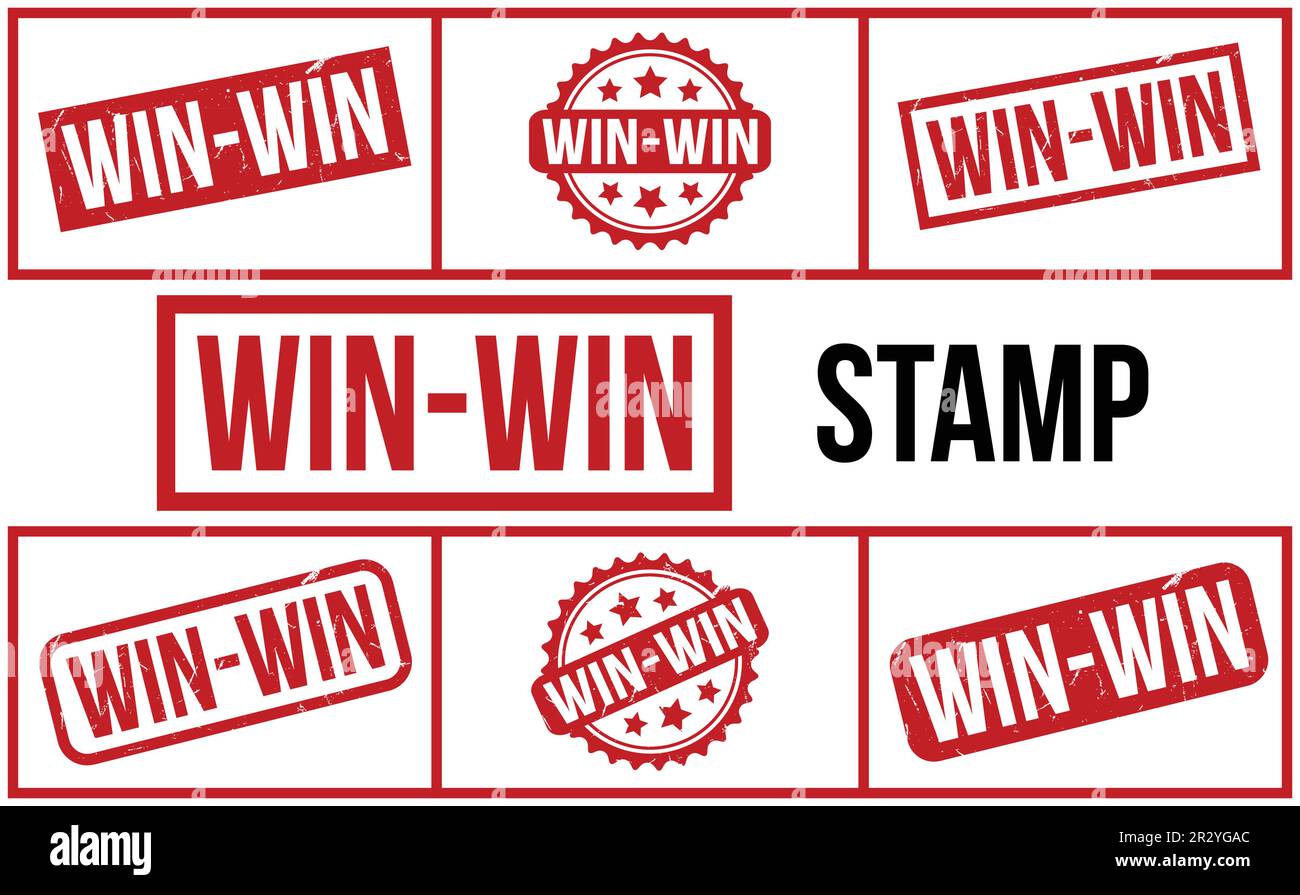 Win-Win rubber grunge stamp set vector Stock Vector Image & Art - Alamy