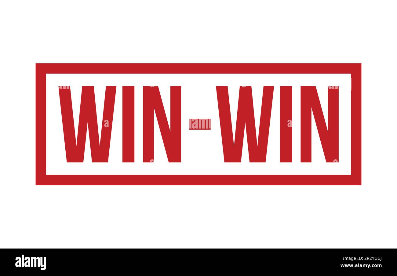 Red Win-Win Rubber Stamp Seal Vector Stock Vector Image & Art - Alamy