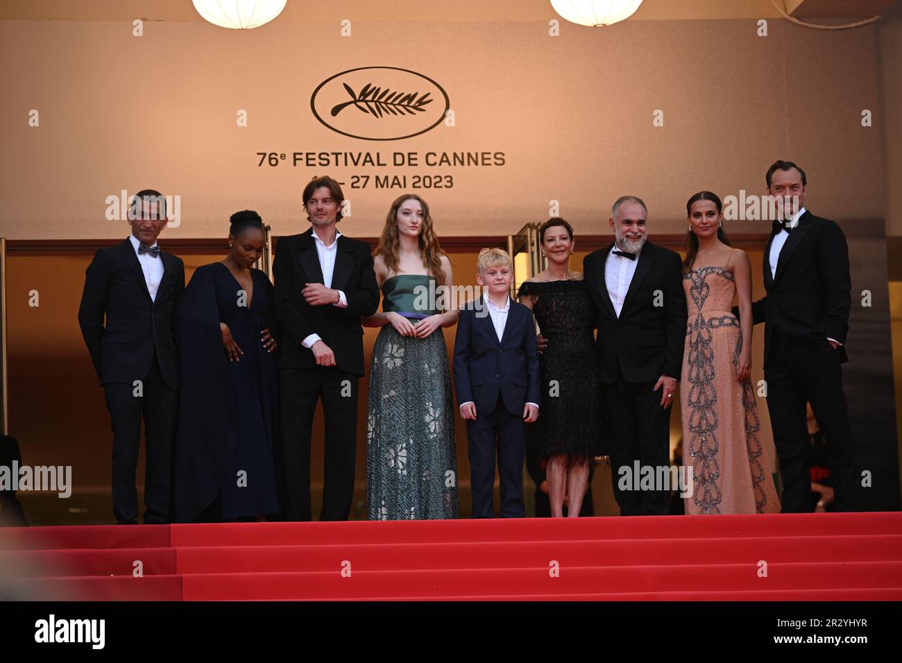 Cannes, France. 21st May, 2023. Sam Riley, a guest, Gabrielle Tana ...