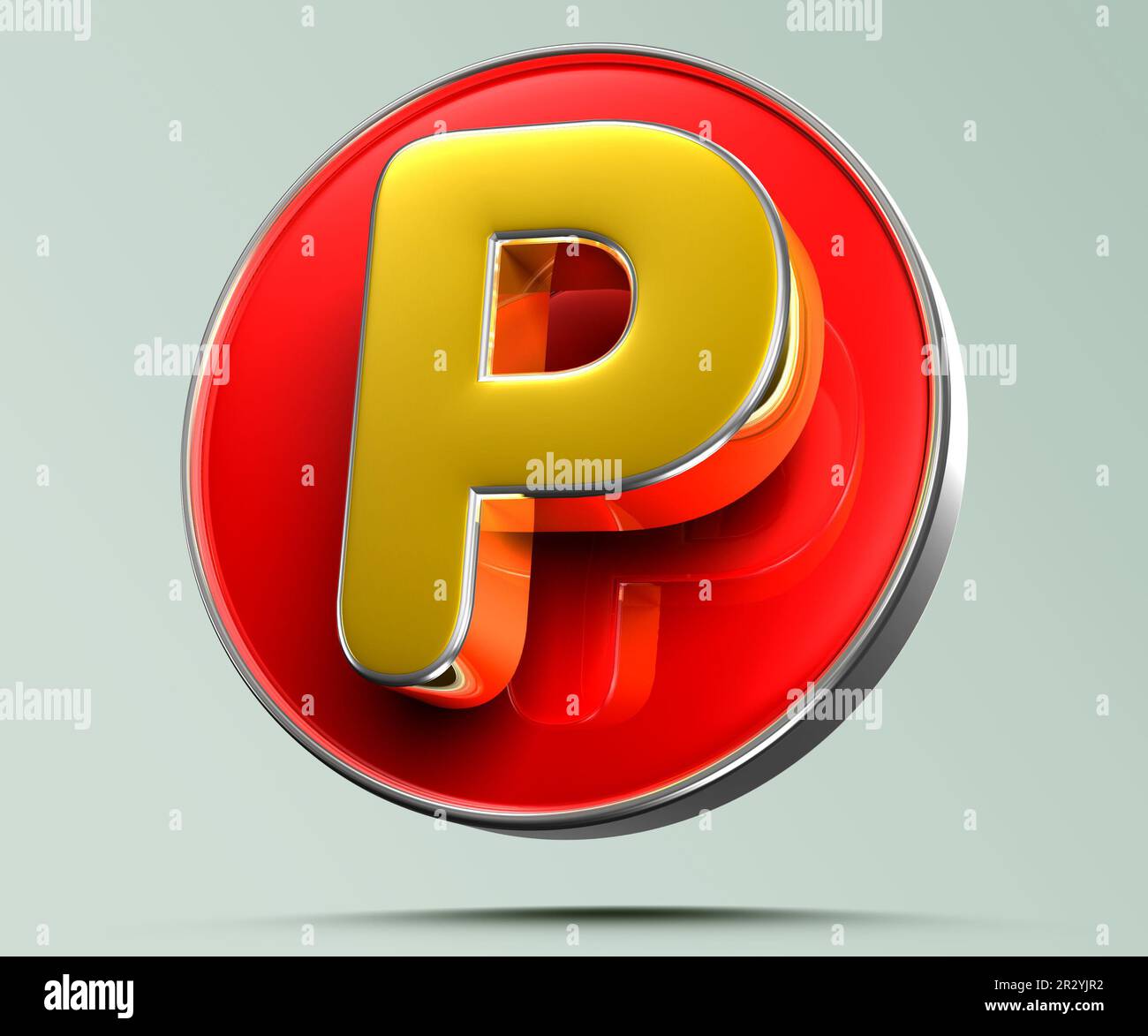 Red P Yellow Background Logo