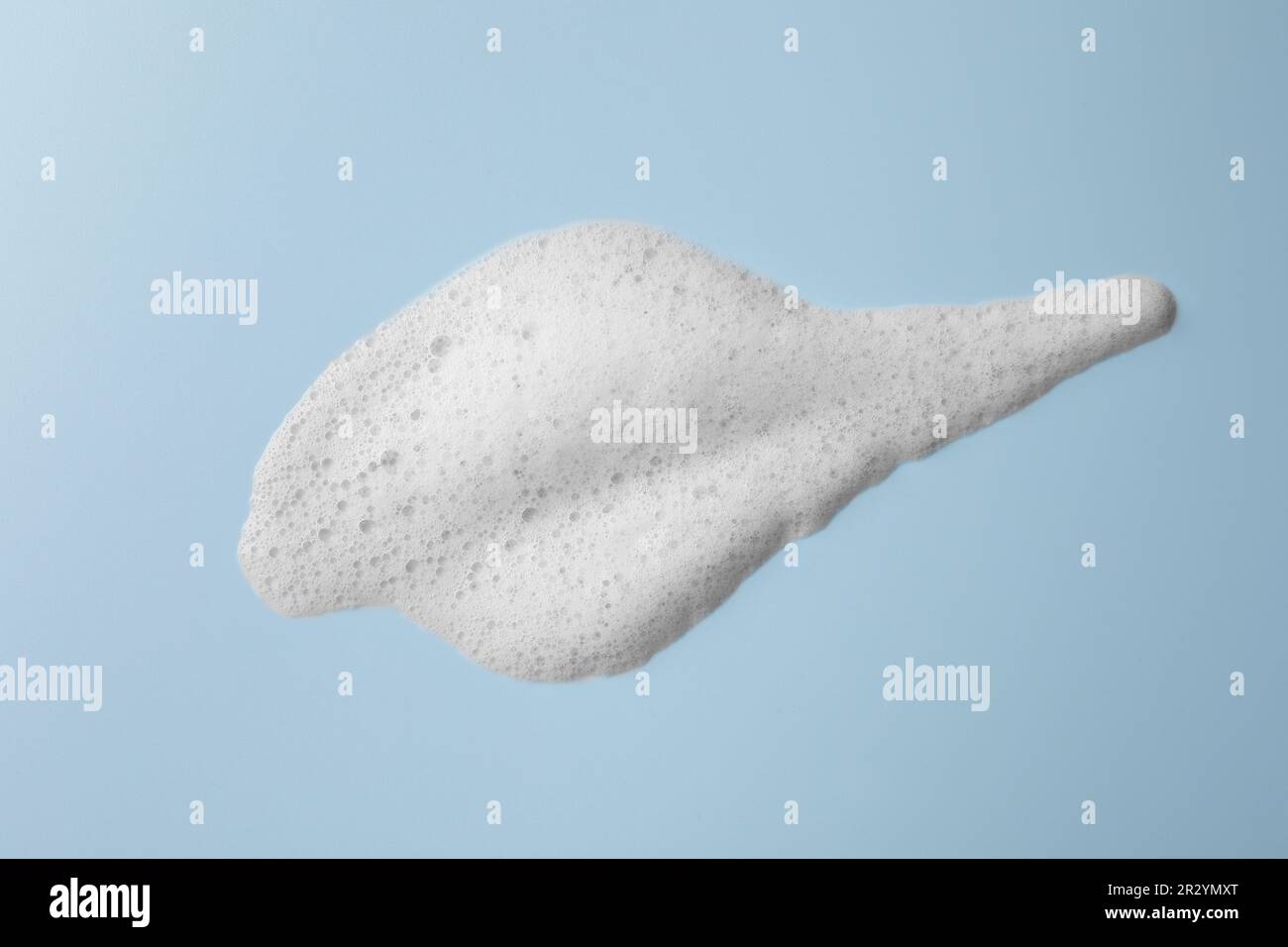 Foam sample on light blue background, top view Stock Photo - Alamy